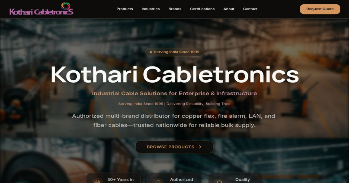 Kothari Cabletronics - Industrial Cables & Solutions
